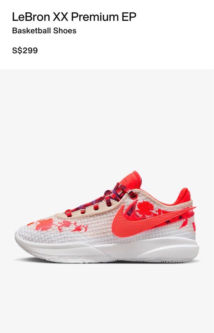 Nike Lebron XX PRM EP Lebron 20 premium, Men's Fashion, Footwear ...