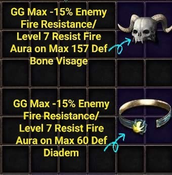 (Non-Ladder) GG -15%/7% Resist Fire Aura Flickering Flame for $8 each ...