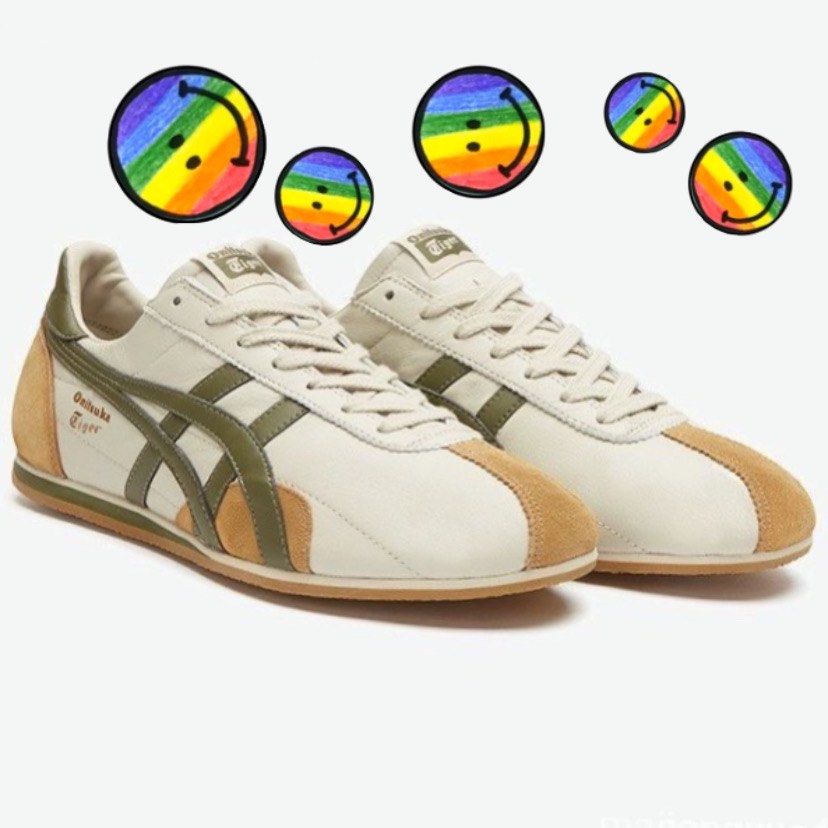 Onitsuka Tiger runspark white green gold, Men's Fashion, Footwear ...