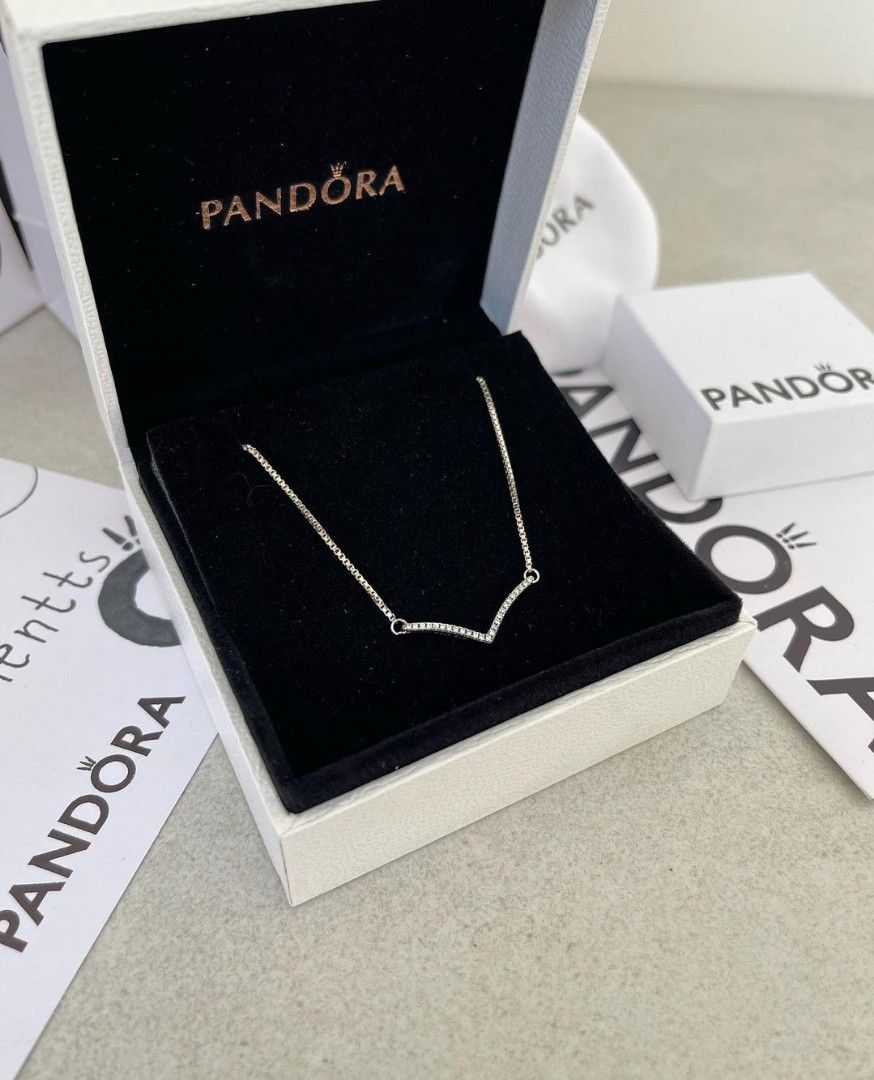 (SALE)Pandora Wishbone Necklace, Women's Fashion, Jewelry & Organizers ...