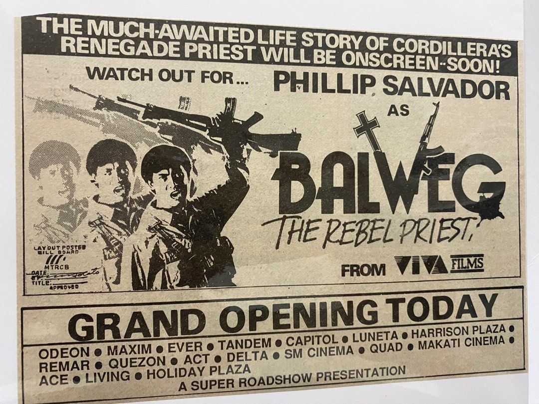 PHILLIP SALVADOR AS BALWEG THE REBEL PRIEST - Tagalog Filipino Old ...