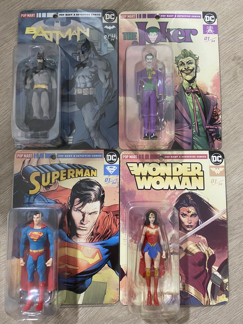 Pop Mart DC Batman Superman Joker Wonder Woman set, Hobbies & Toys ...