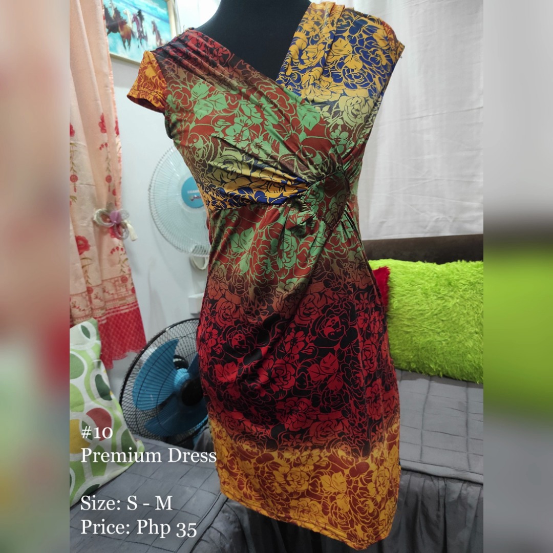 Premium Dress Colorful Flowers Size Small to Medium, Women's Fashion ...