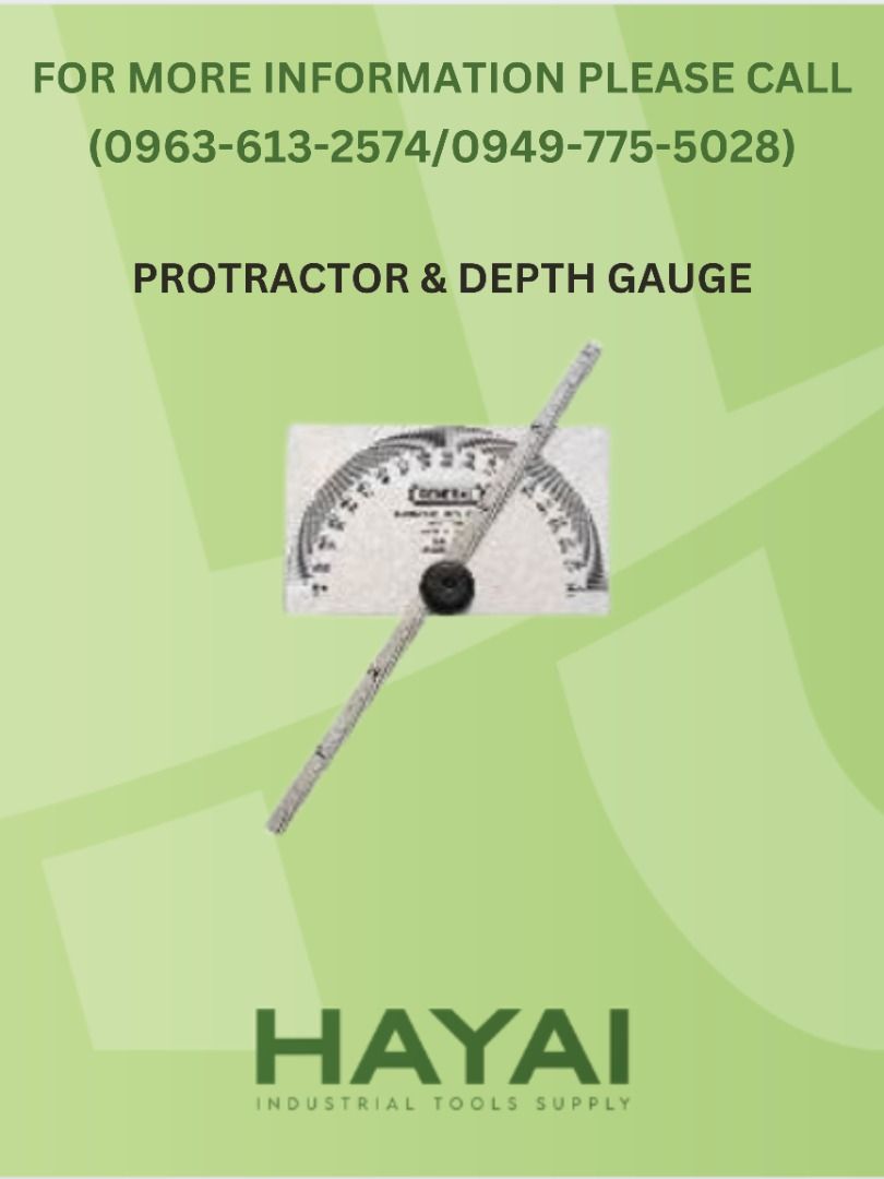 PROTRACTOR & DEPTH GAUGE, Commercial & Industrial, Construction Tools ...