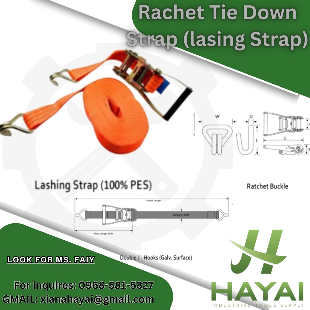 Rachet Tie Down Strap (lasing Strap), Commercial & Industrial ...