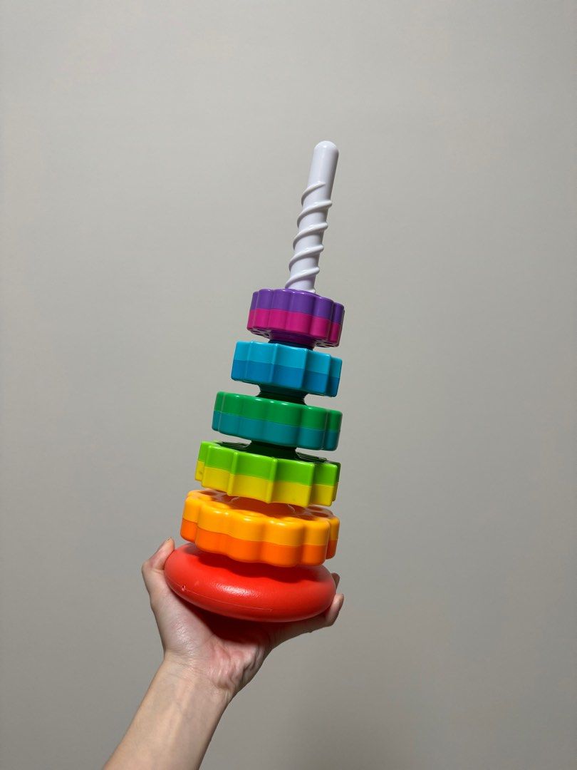 Rainbow Stacking and Spinning Tower, Hobbies & Toys, Toys & Games on ...