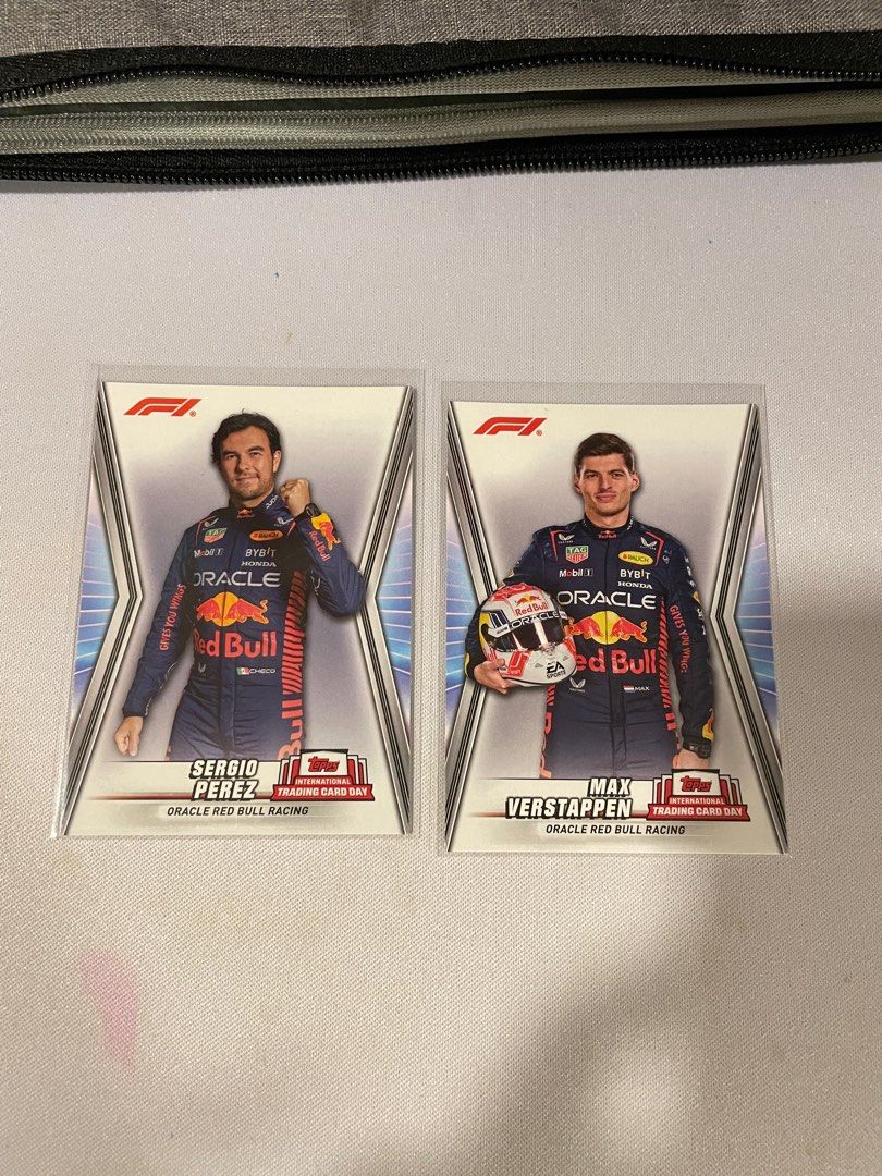RARE Formula 1 Topps Max Verstappen Sergio Perez Red Bull, Hobbies ...