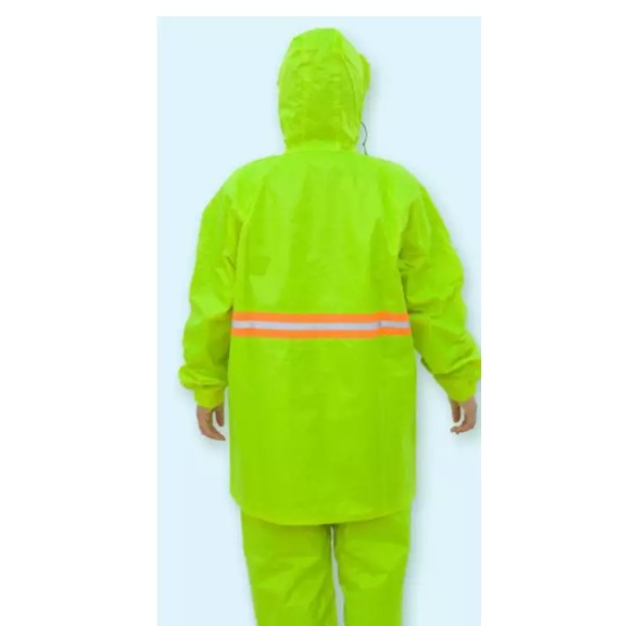 Reflective Strip Neon Rain Coat with Pants, Men's Fashion, Coats ...