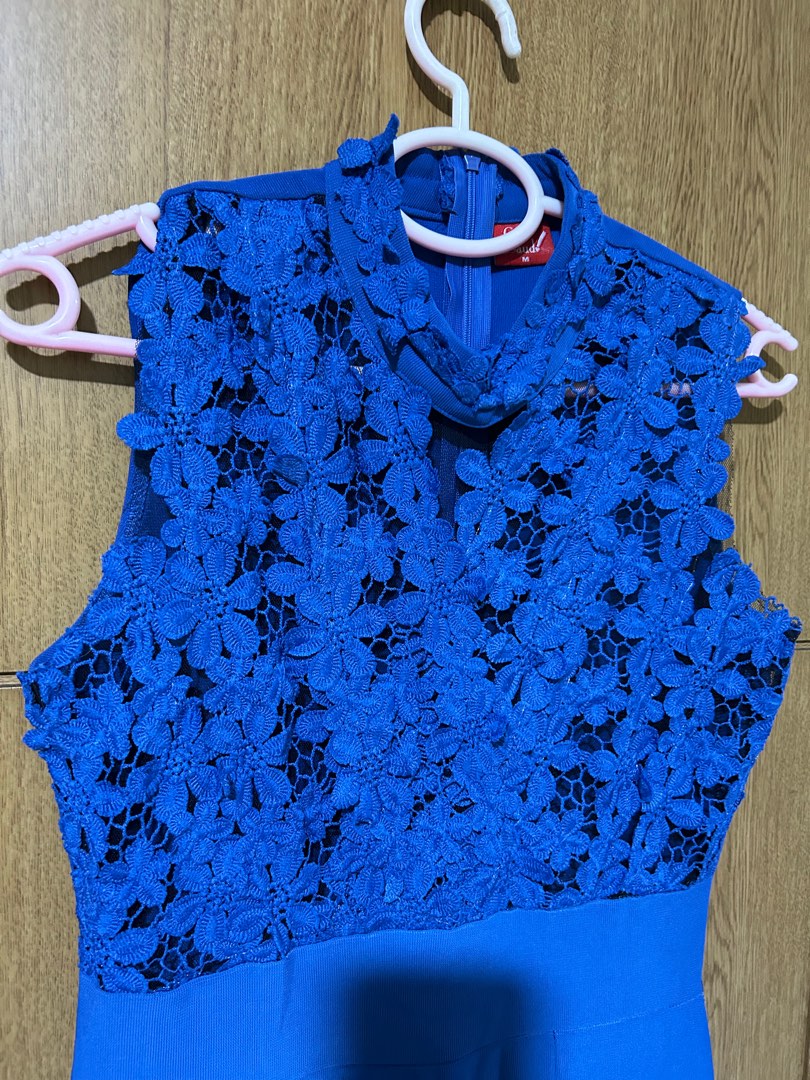 Royal Blue Chinese Style Long Dress, Women's Fashion, Dresses & Sets ...