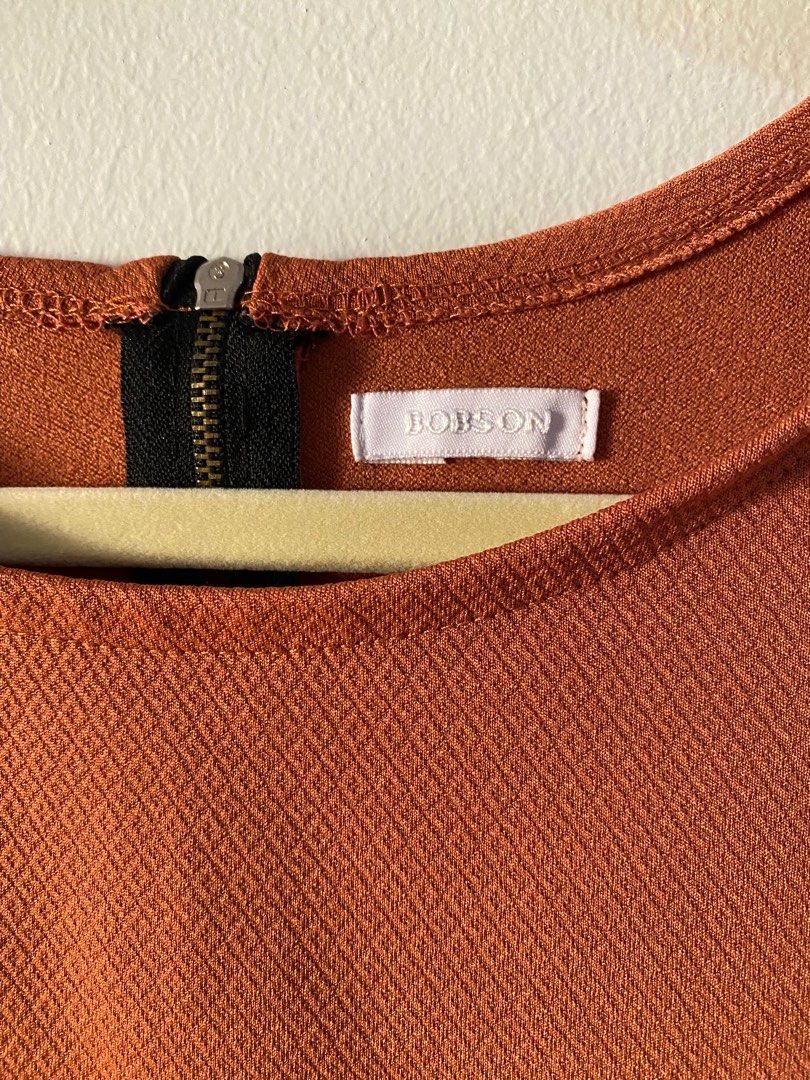 Rust-colored blouse, Women's Fashion, Tops, Blouses on Carousell