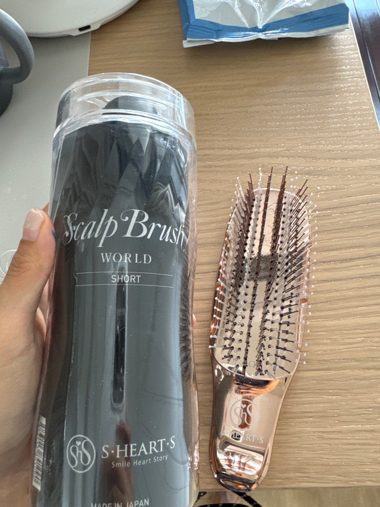 S Heart S Scalp Brush (Short), Beauty & Personal Care, Hair on Carousell