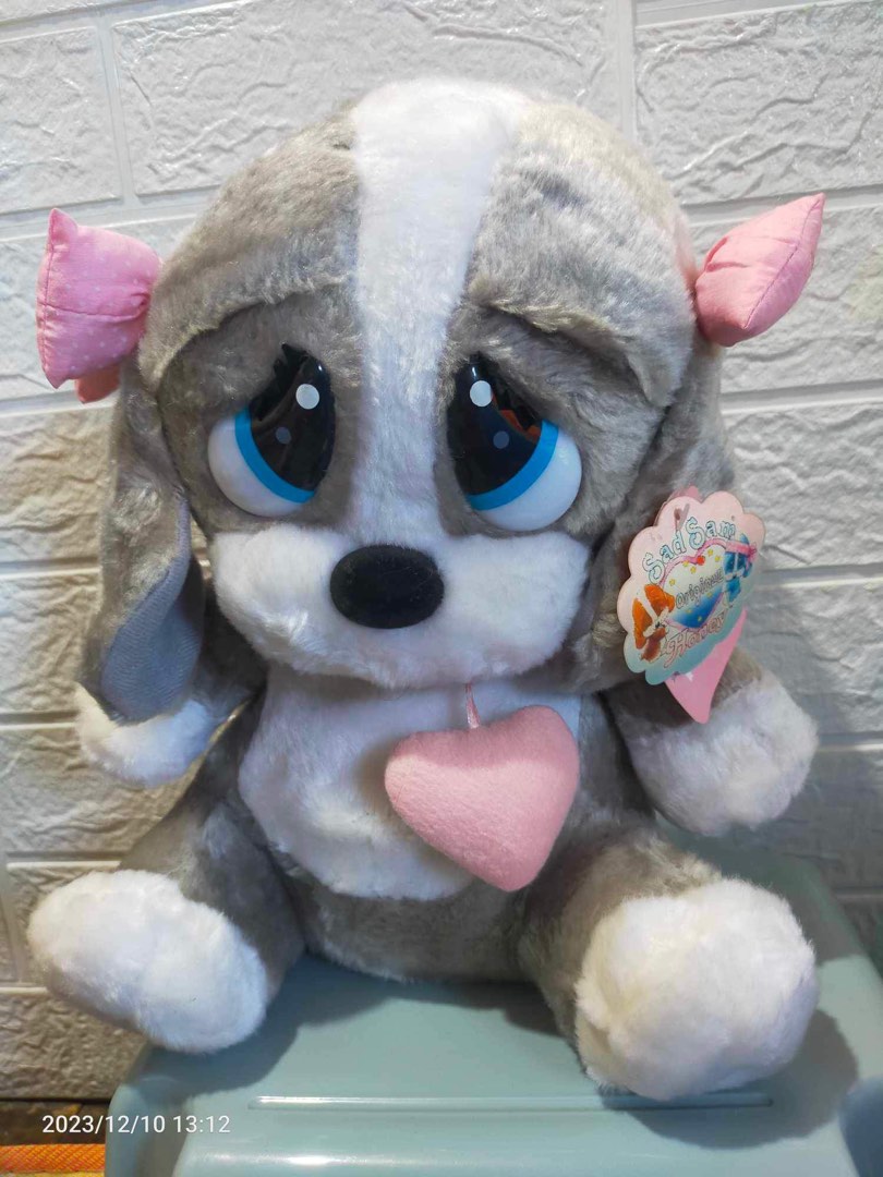 Sad Sam Girl Gray I Love You Basset Hound Dog Puppy Stuffed Toy ...