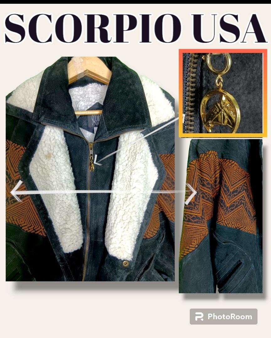 SCORPIO USA- VINTAGE LEATHER JACKET WITH SHEERPA LINING, Men's Fashion ...