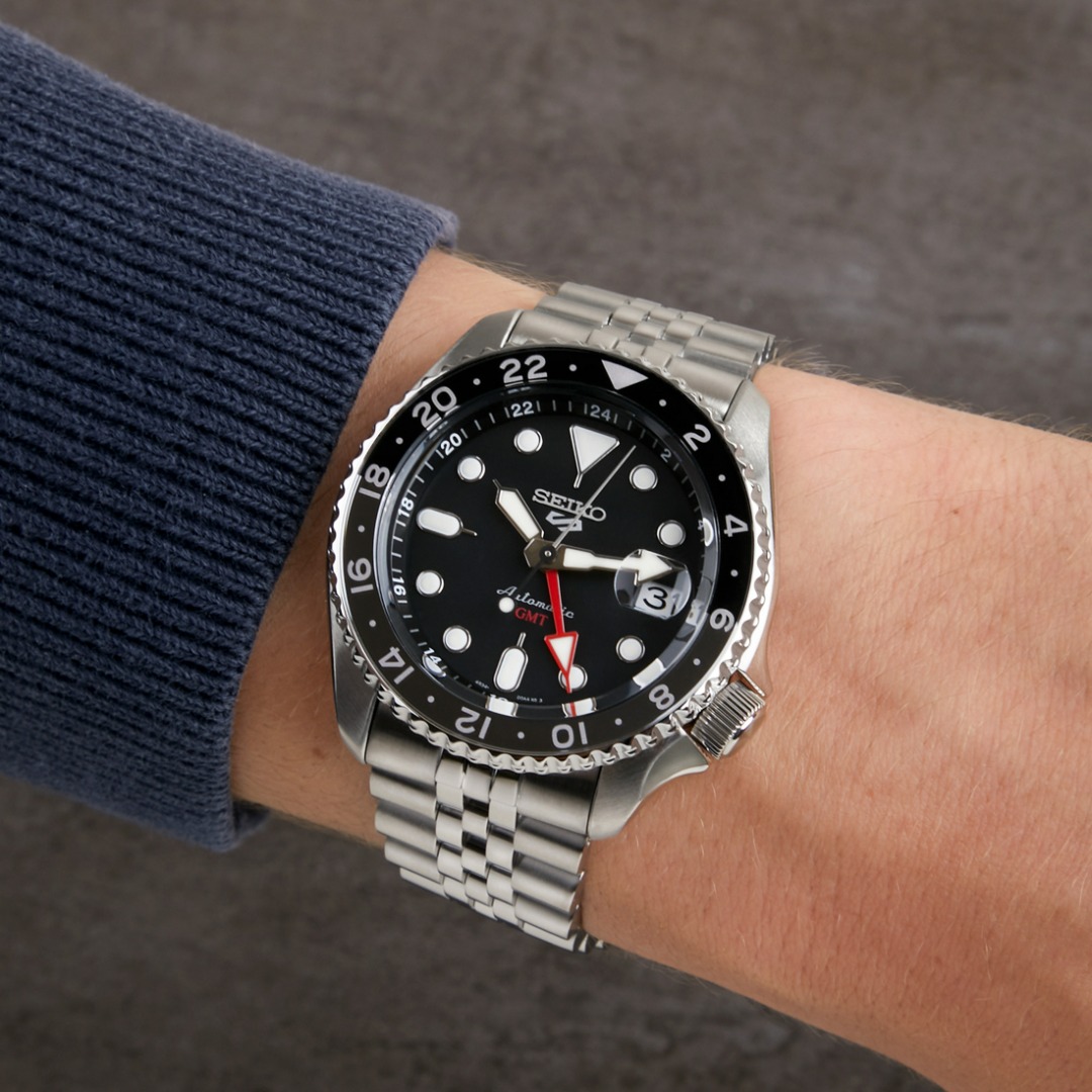 Seiko 5 Sports SSK001K1 SKX Sports Style GMT Automatic Stainless Steel ...