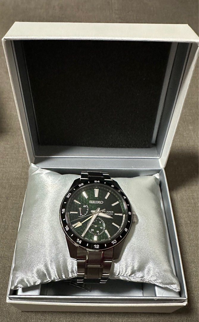 Seiko Presage Sharp Edge GMT Watch (Green Dial), Men's Fashion, Watches ...