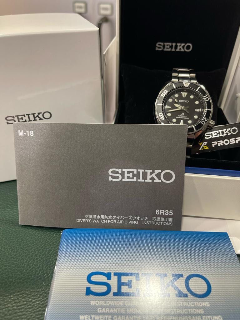 SEIKO Prospex Black SUMO Diver Watch, Luxury, Watches on Carousell