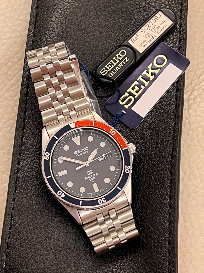 Seiko Vintage Diver Watch SCZ399J Pepsi Dial, 名牌, 手錶 - Carousell