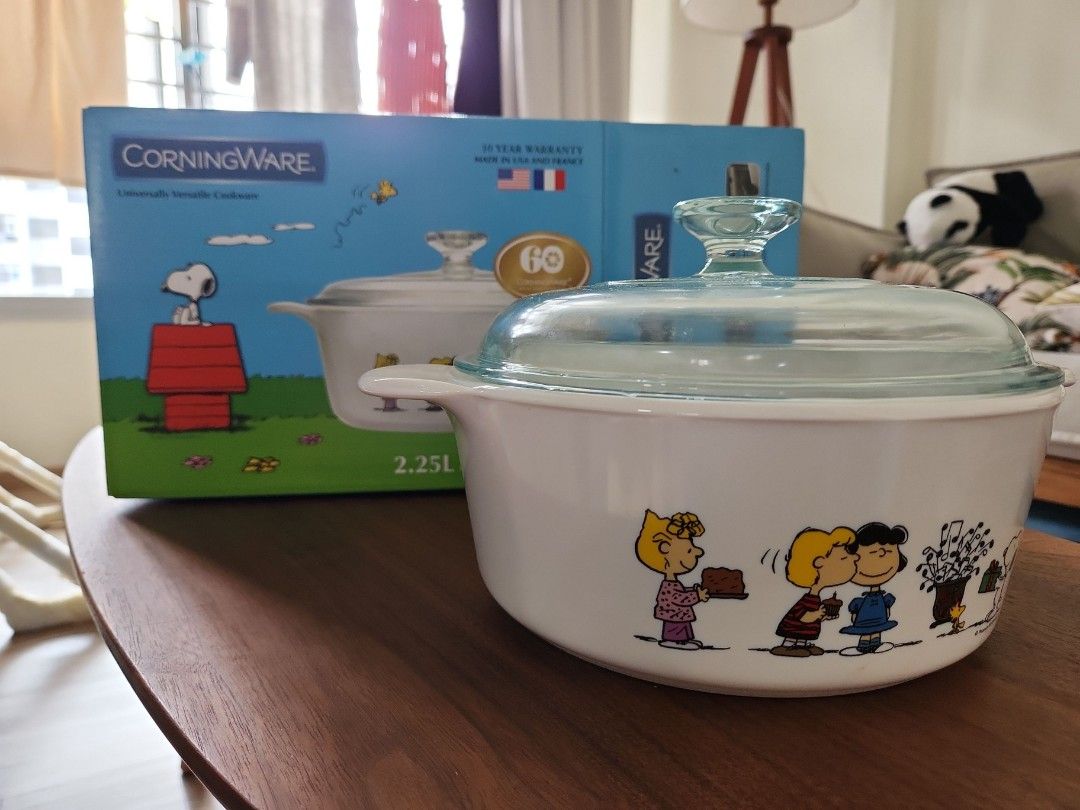 Peanuts Snoopy 2.25L Corningware pot, Furniture & Home Living ...