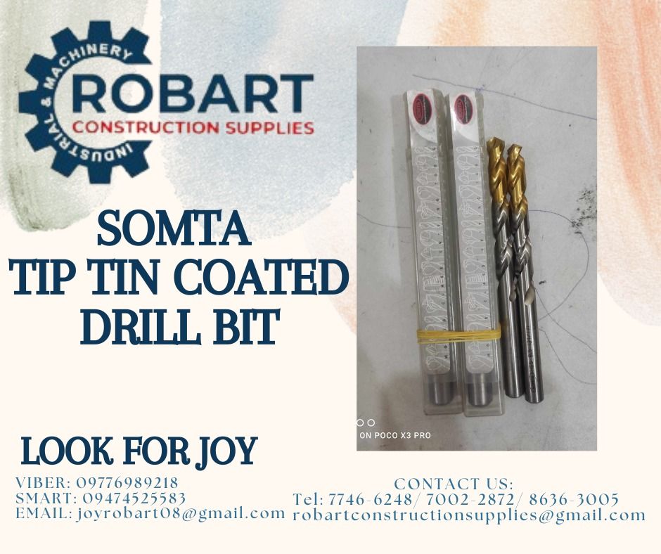 SOMTA TIP TIN COATED DRILL BIT, Commercial & Industrial, Construction ...