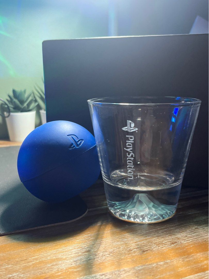 Sony Playstation Whisky Glass & Ice Maker (RARE), Furniture & Home ...