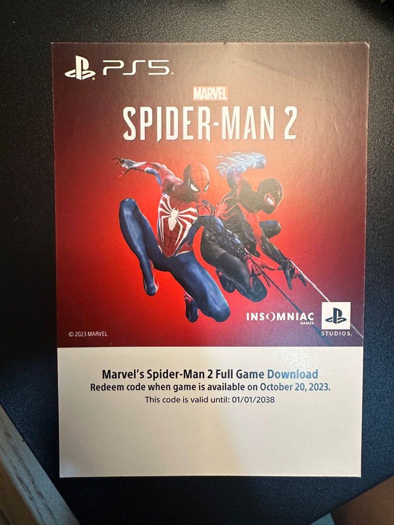 Spider-Man 2 PS5 digital redemption voucher, Video Gaming, Video Games ...