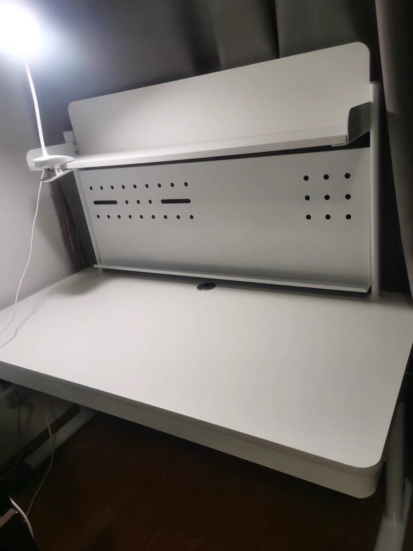 Study Table height adjustable 1.2 m wide desk, Furniture & Home Living ...