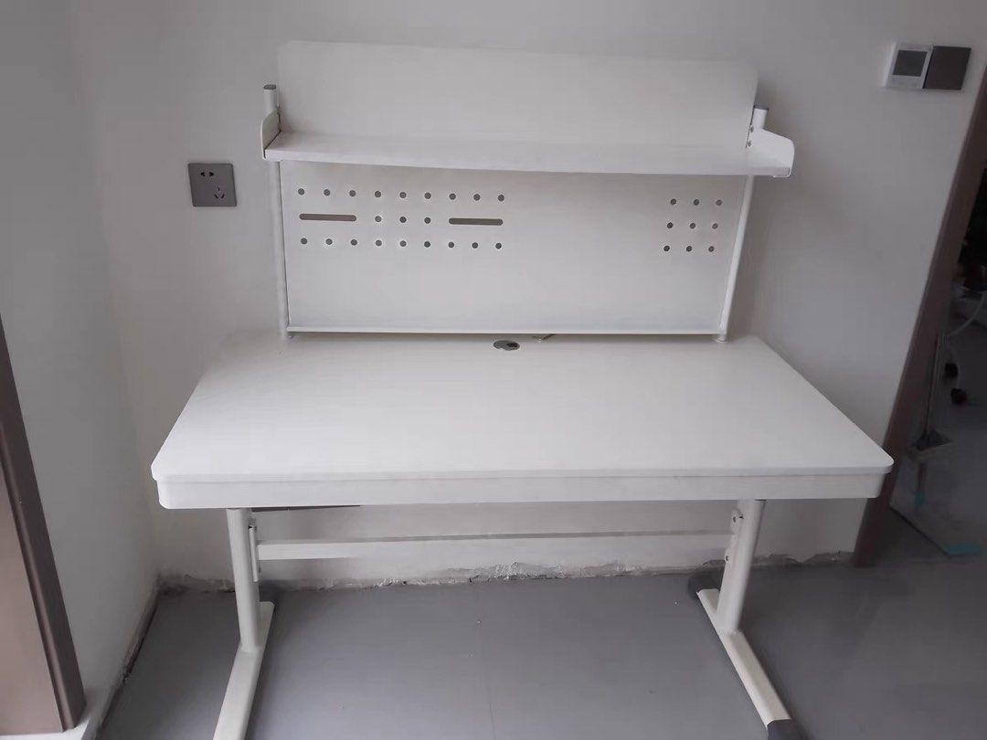 Study Table height adjustable 1.2 m wide desk, Furniture & Home Living ...