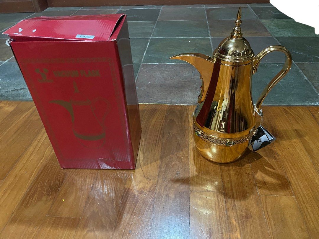 Taknas Arabic Gold Vacuum Flask, Furniture & Home Living, Kitchenware ...