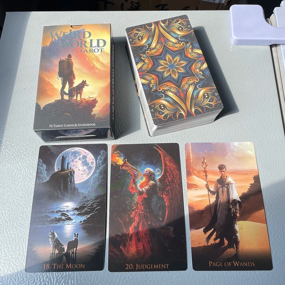 Tarot Cards 12x7cm for Beginners with Paper Guide Book Prophet Prophecy ...