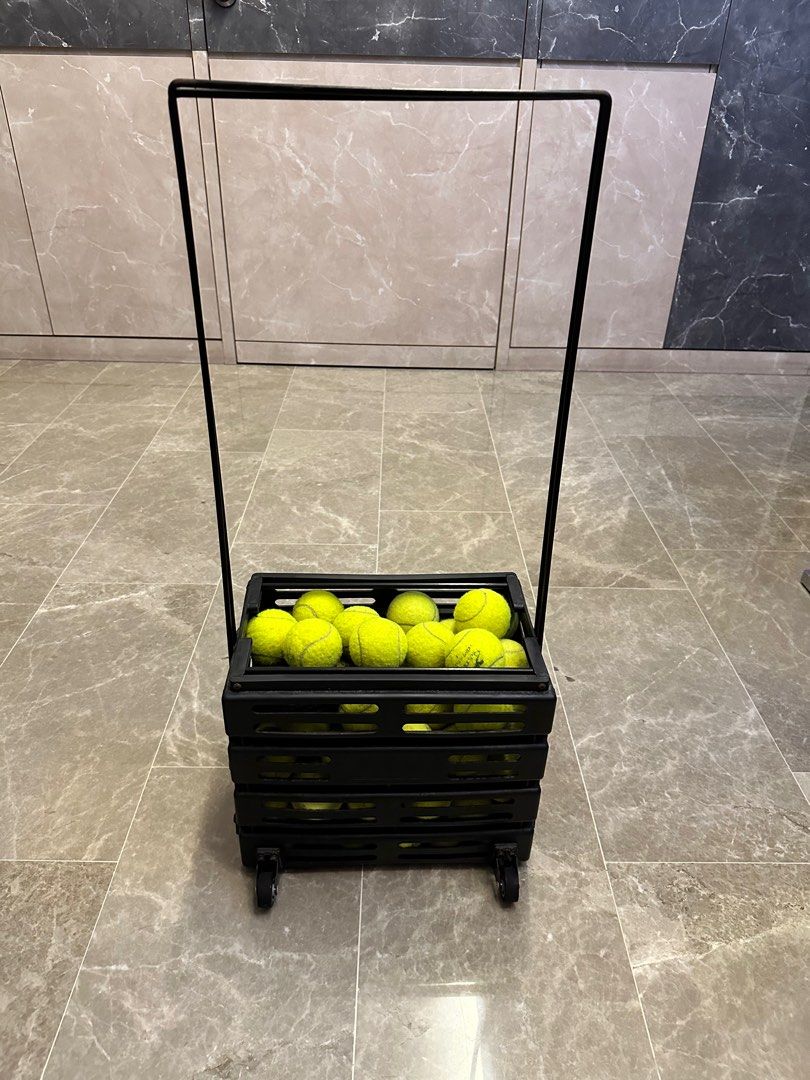 Tennis ballport basket hopper, Sports Equipment, Sports & Games, Racket & Ball Sports on Carousell