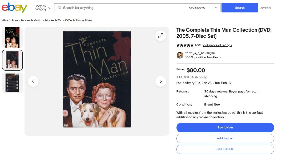 The Complete Thin Man Collection 7-Disc DVD Box Set, Everything Else ...