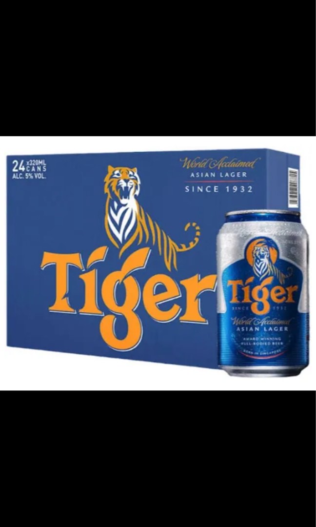 Tiger Beer (320ml), Food & Drinks, Alcoholic Beverages on Carousell