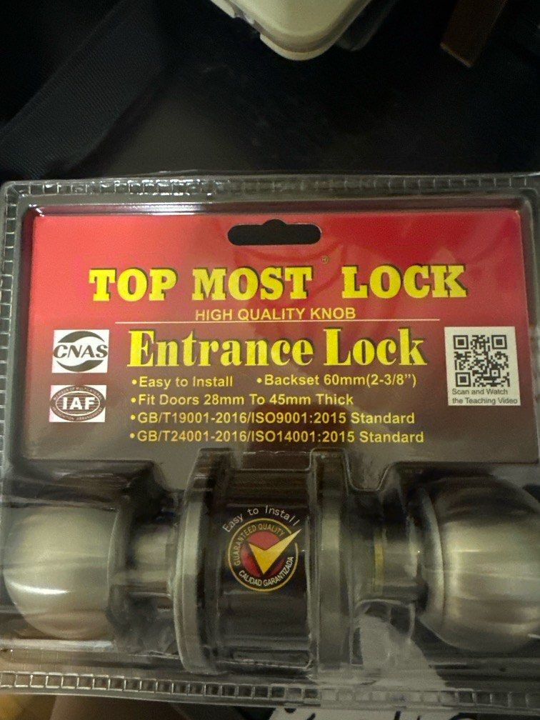 Top Most Lock Entrance Door Knob, Furniture & Home Living, Security ...