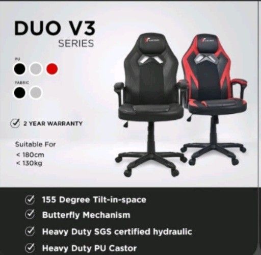 TT racing Duo V3 Fabric Dawn gaming/office chair (2 Years warranty ...