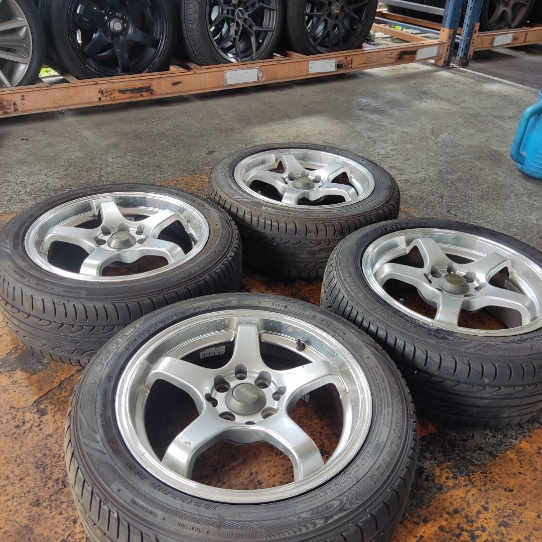 Used Sports Rims 15 inch with tyres, Car Accessories, Tyres & Rims on ...