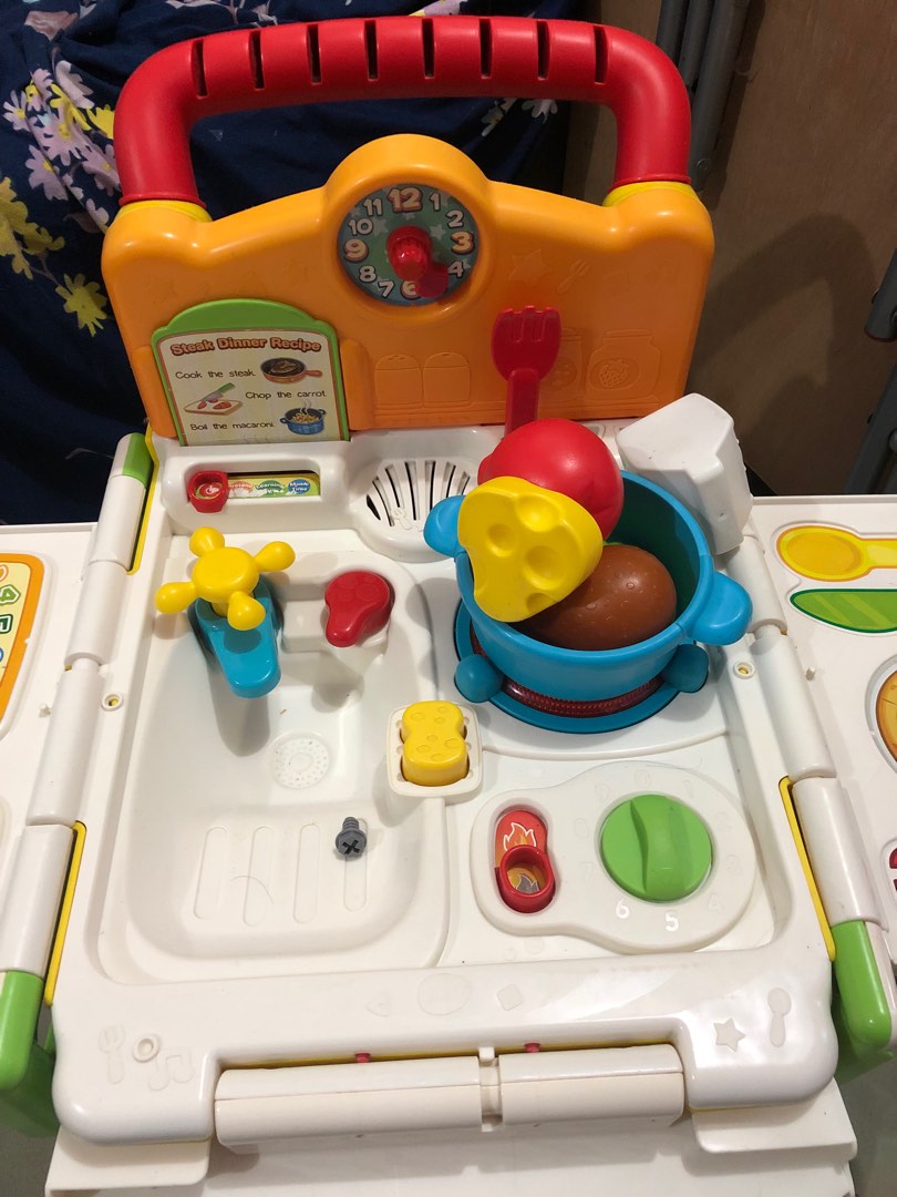 V tech 2-in -1 shop &cook playset, 兒童＆孕婦用品, 嬰兒玩具 - Carousell