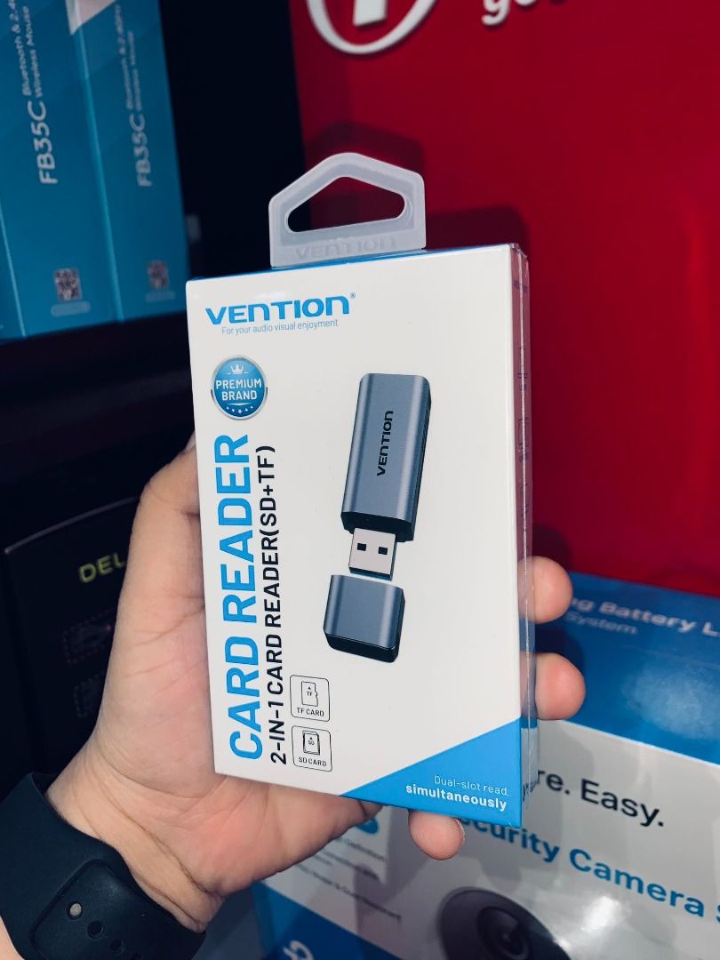 Vention 2in1 SD MicroSD Card Reader Aluminum Alloy USB 3.0 Gray CLIHO ...