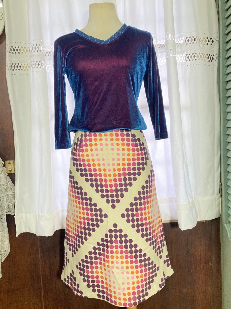 Vertical Club Velvet Color Changing Top, Women's Fashion, Tops ...