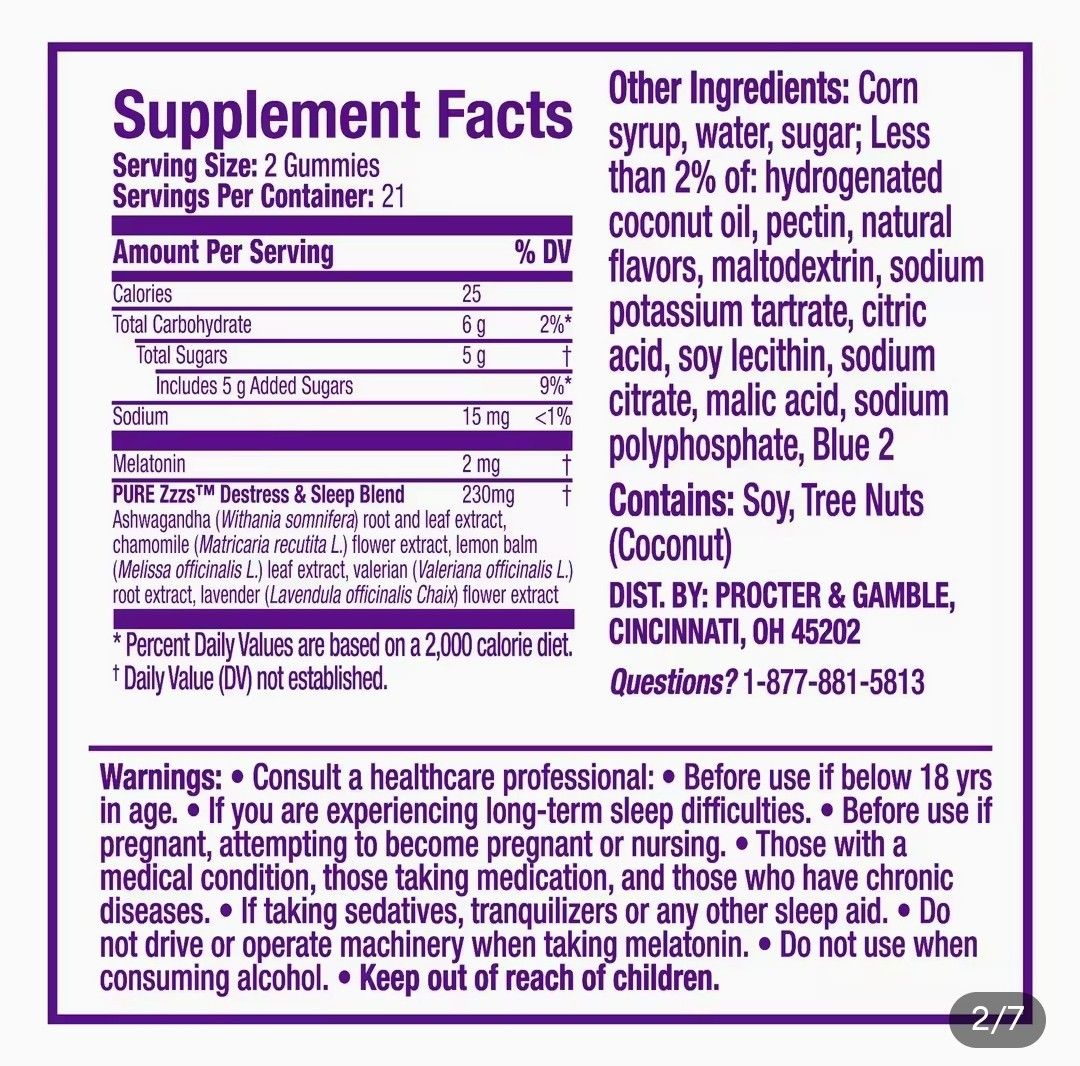 Vicks Melatonin Gummies ZzzQuil, Health & Nutrition, Health Supplements ...