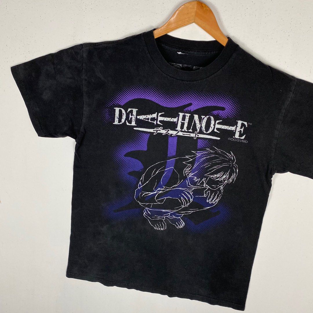 Vintage 00's DEATH NOTE Anime T Shirt Streetwear, Men's Fashion, Tops ...