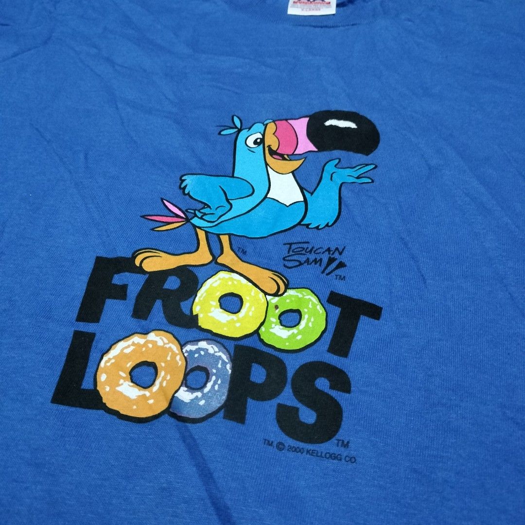 vintage 2000 KELLOGG'S FROOT LOOPS promo shirt, Men's Fashion, Tops ...
