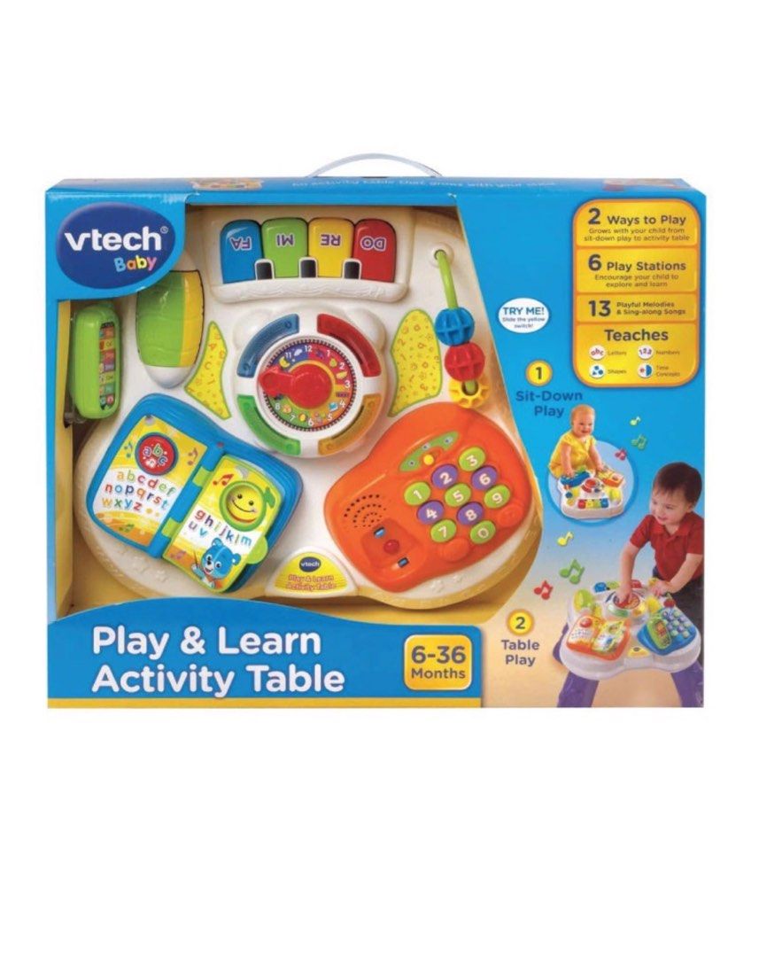 V-Tech 148003 Play & Learn Activity Table From 6 Months+ RRP$169 ...