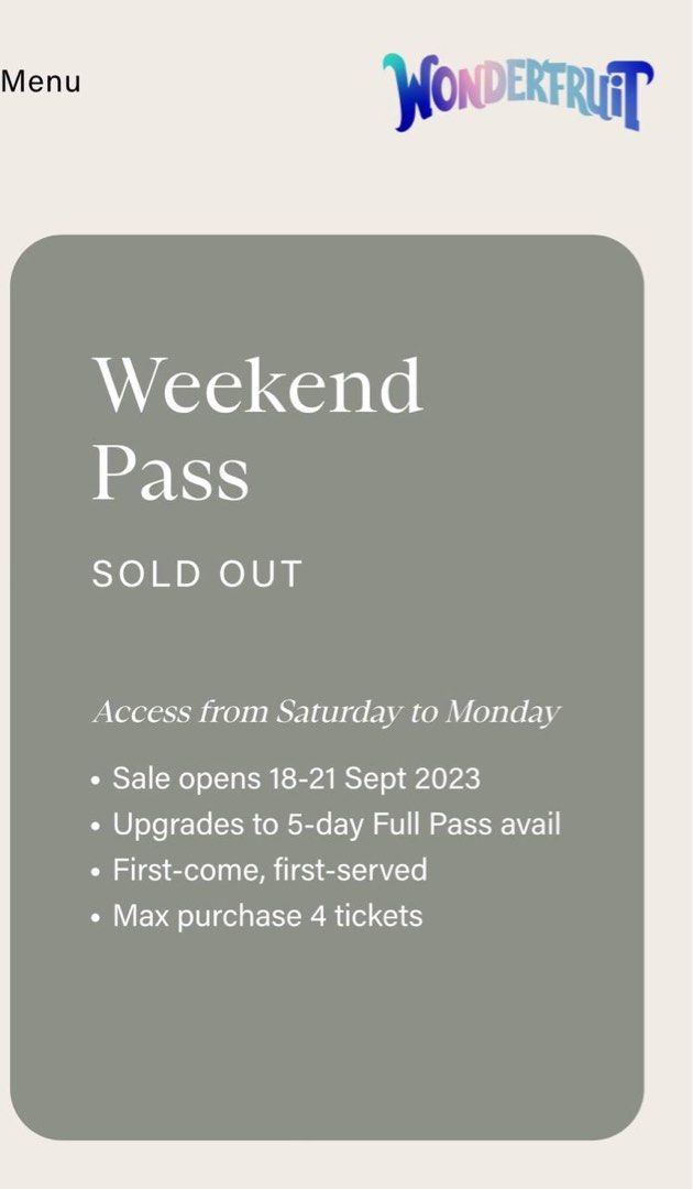 Wonderfruit 2023 Weekend Pass, Tickets & Vouchers, Event Tickets on ...