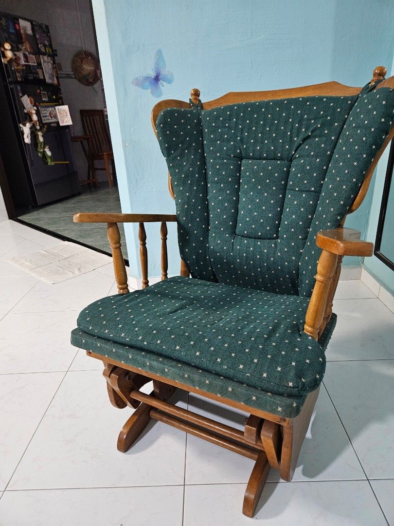 Wooden Rocking Chair, Furniture & Home Living, Furniture, Chairs on ...