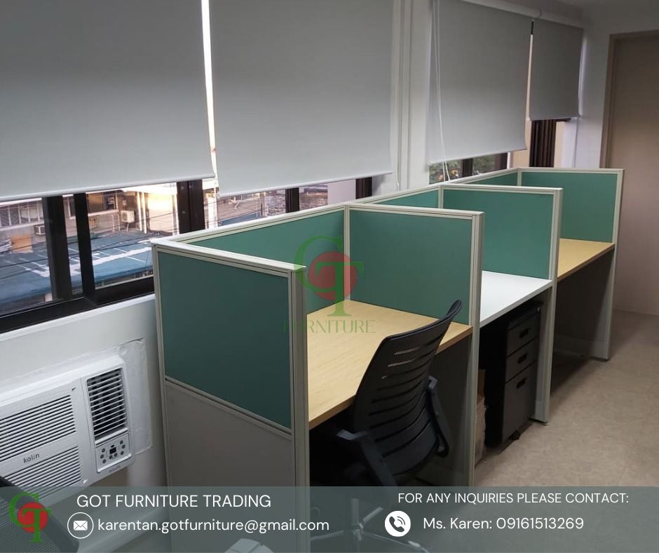 Workstation/ Fabric Partition with glass and countertop., Furniture ...