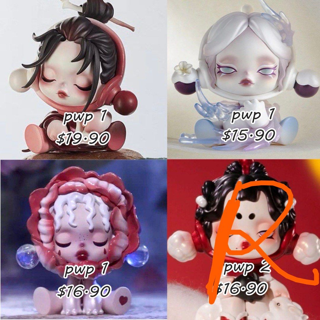 WTS SKullpanda Bloody Rose Scene Snow dimoo hirono crybaby molly pucky ...