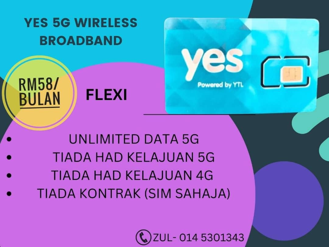 YES SIMCARD 5G UNLIMITED HOTSPOT BROADBAND, Mobile Phones & Gadgets ...