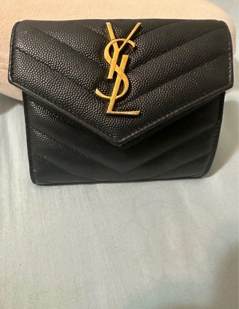 YSL trifold wallet, Luxury, Bags & Wallets on Carousell