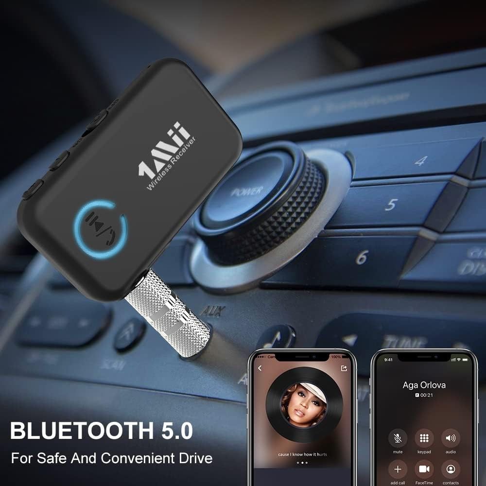 1Mii Bluetooth Receiver, Portable Bluetooth Car Adapter, Bluetooth Aux ...