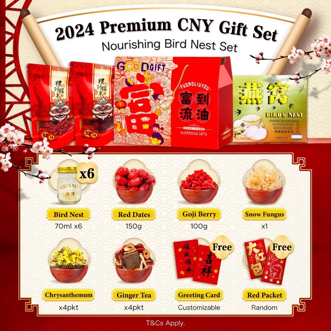 2024 CNY Premium Gift Set (Abalone + Bird Nest), Food & Drinks, Gift ...